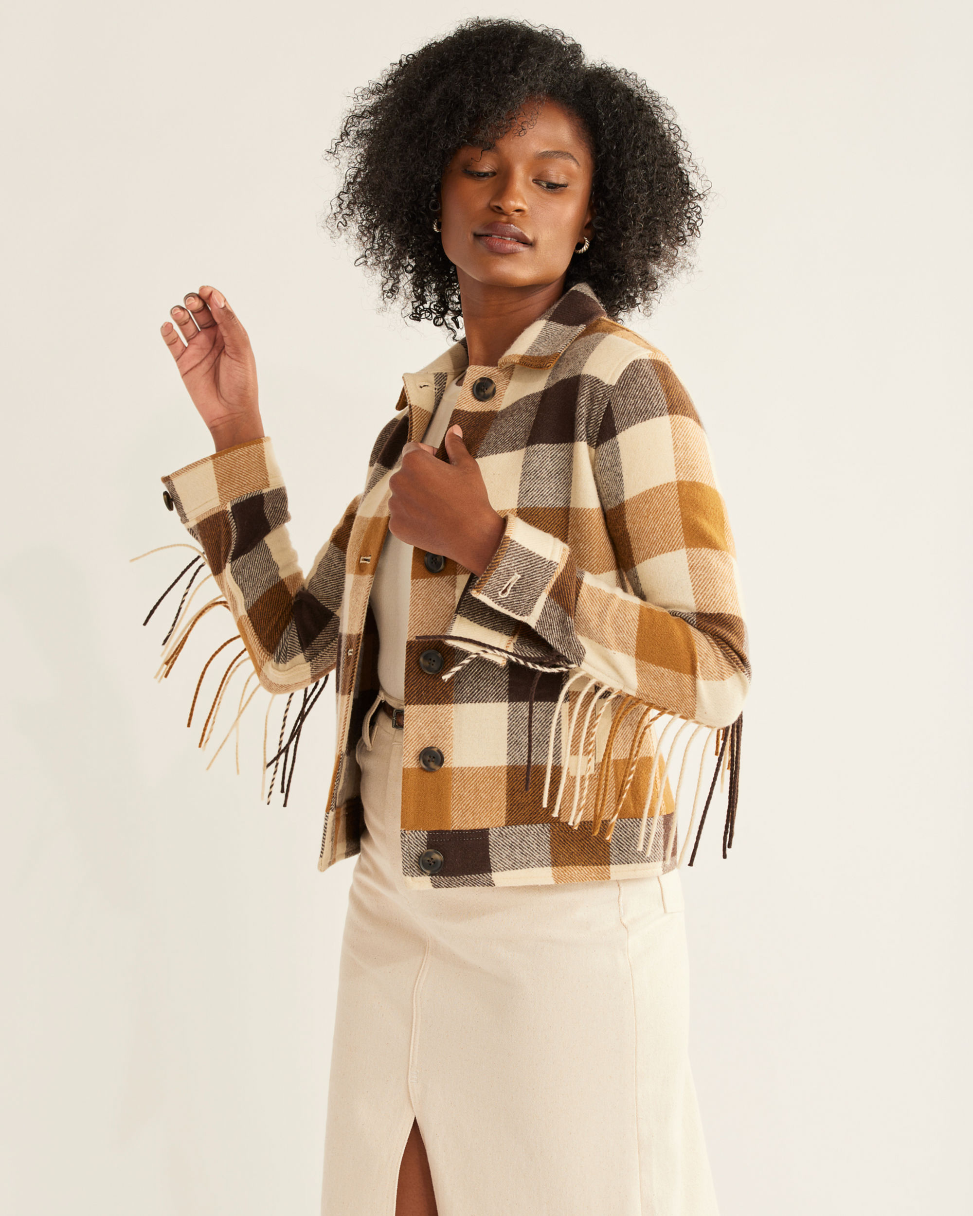 Stay Stylish & Warm in the Women's Fringe Wool Jacket | Pendleton