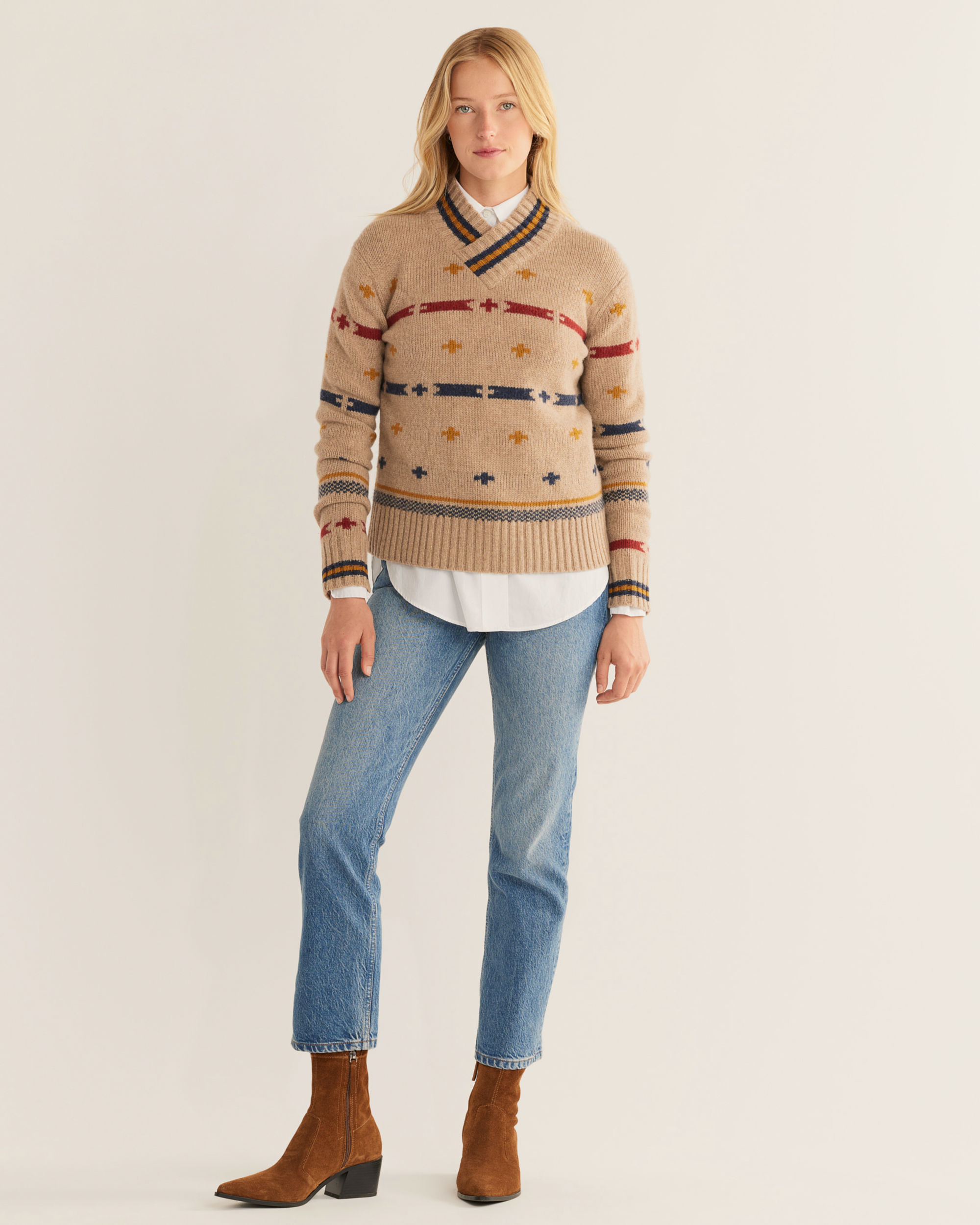 Shop in Style: Women's Hallie Merino Graphic Sweater | Pendleton Woolen ...