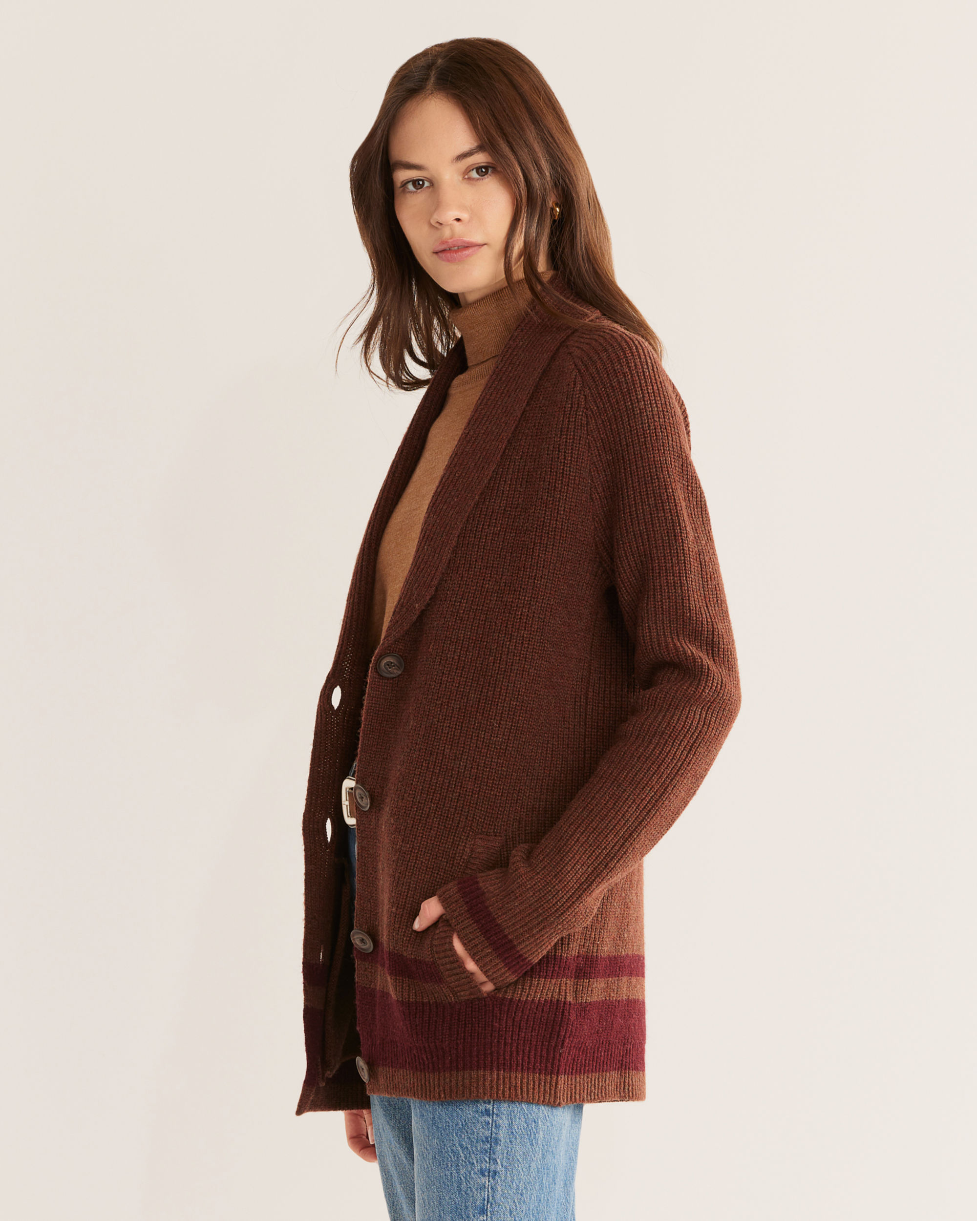 Shop the Women's Striped Shetland Collection Cardigan | Pendleton
