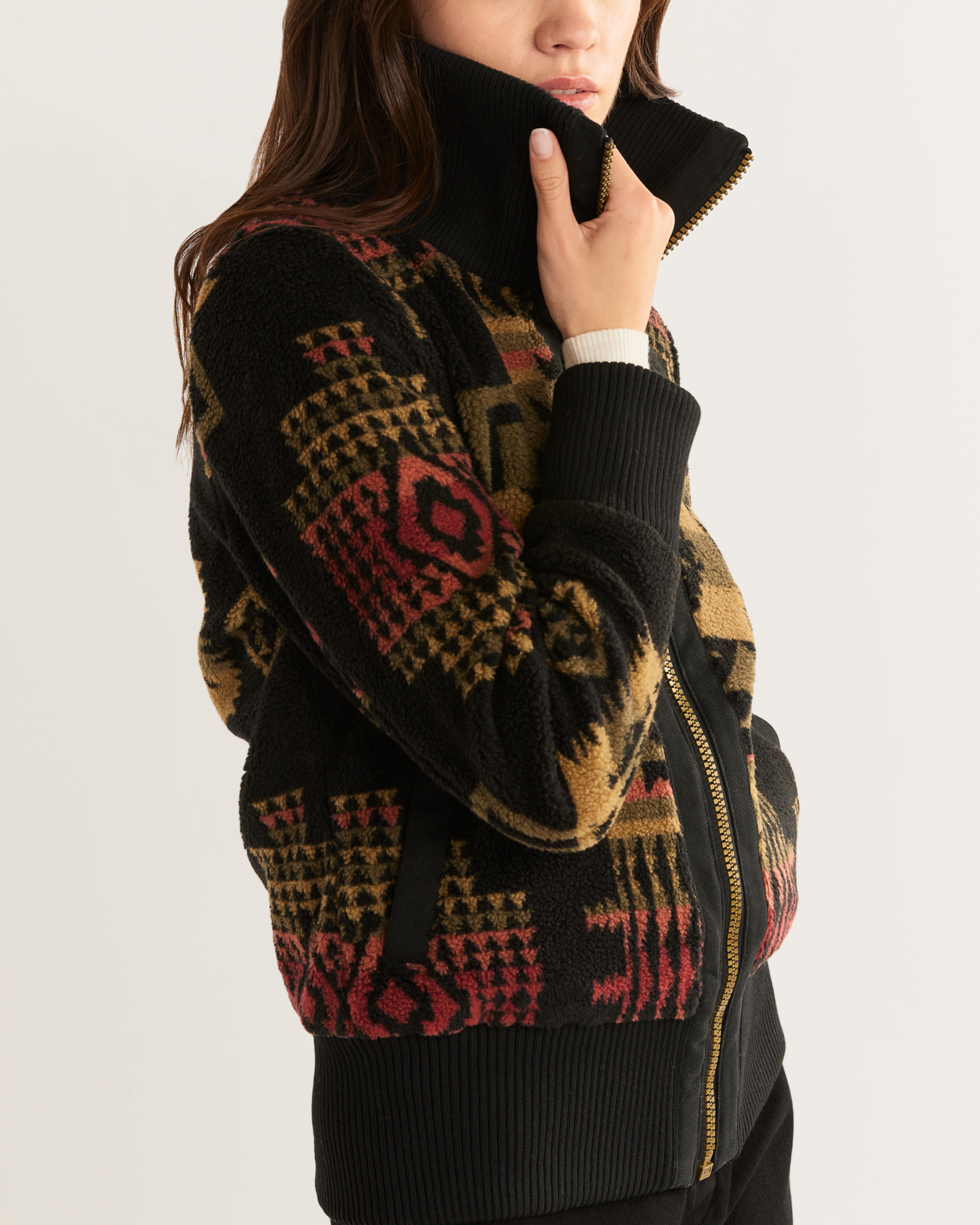 WOMEN'S FOXGLOVE FLEECE BOMBER JACKET | Pendleton