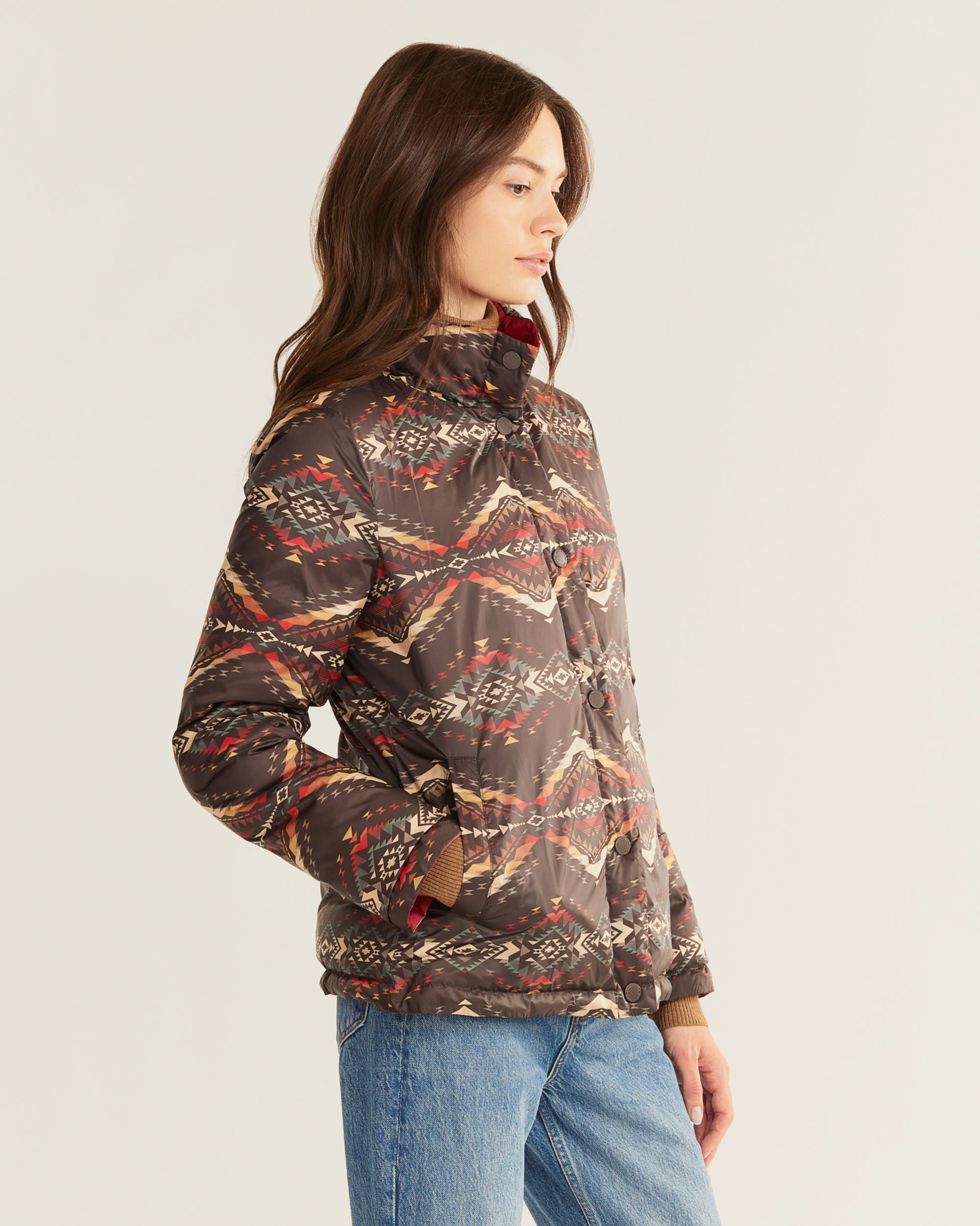 Stay Warm & Stylish: Women's Packable Down Reversible Jacket | Pendleton