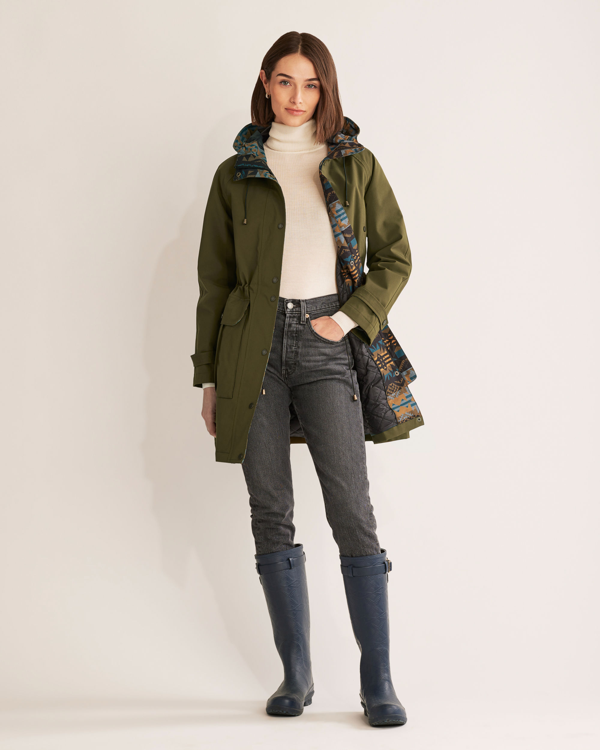 Look Stylish in Women's Bridgeport Trench Coat | Pendleton Woolen Mills