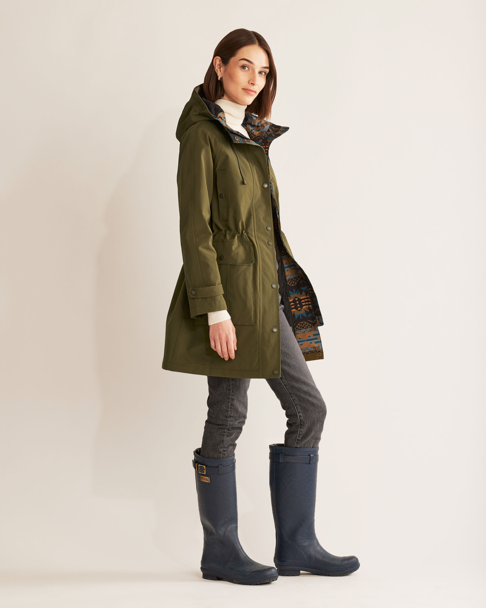 Look Stylish in Women's Bridgeport Trench Coat | Pendleton Woolen Mills