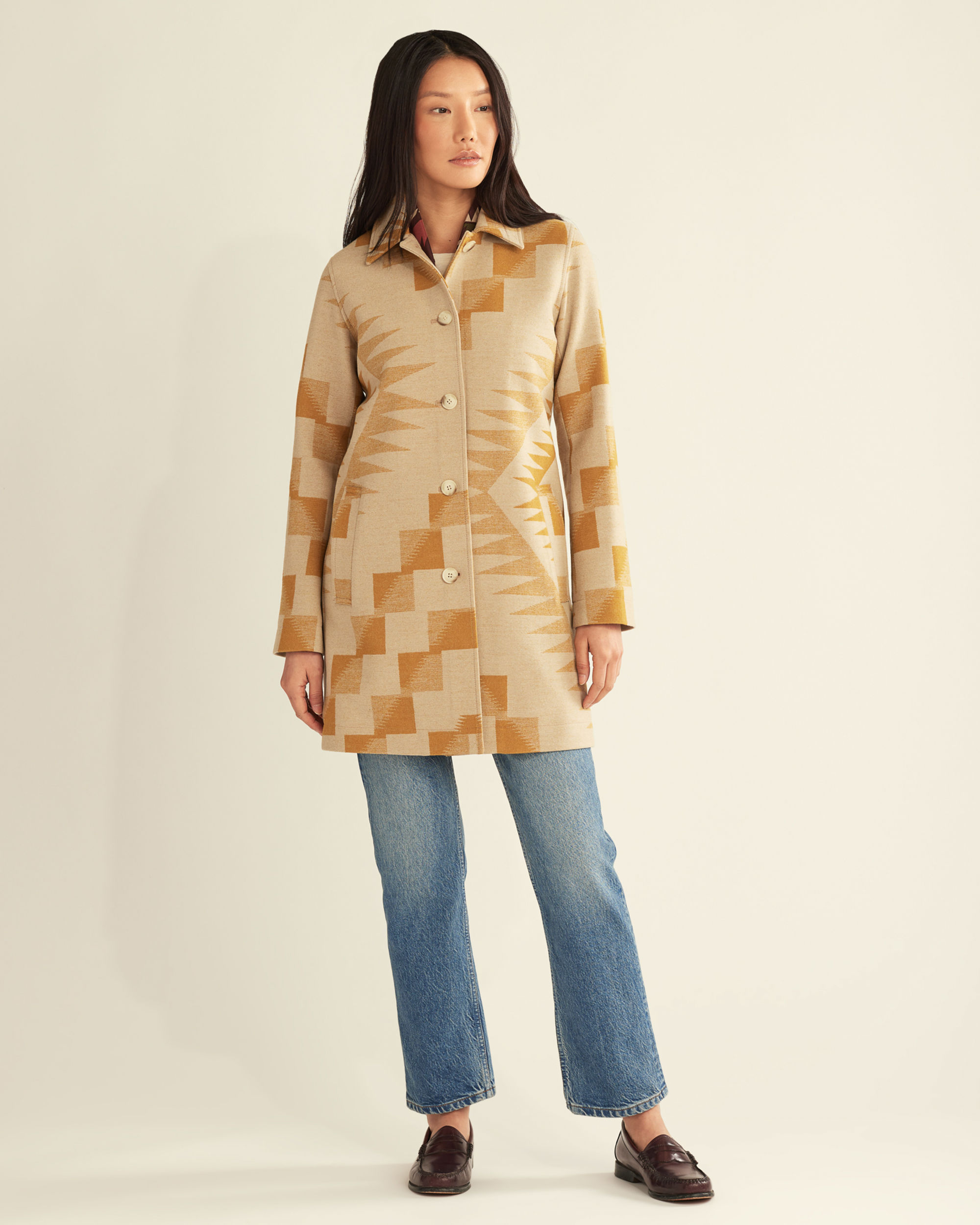 Portray Classiness in Wool Club Collar Jacket | Pendleton