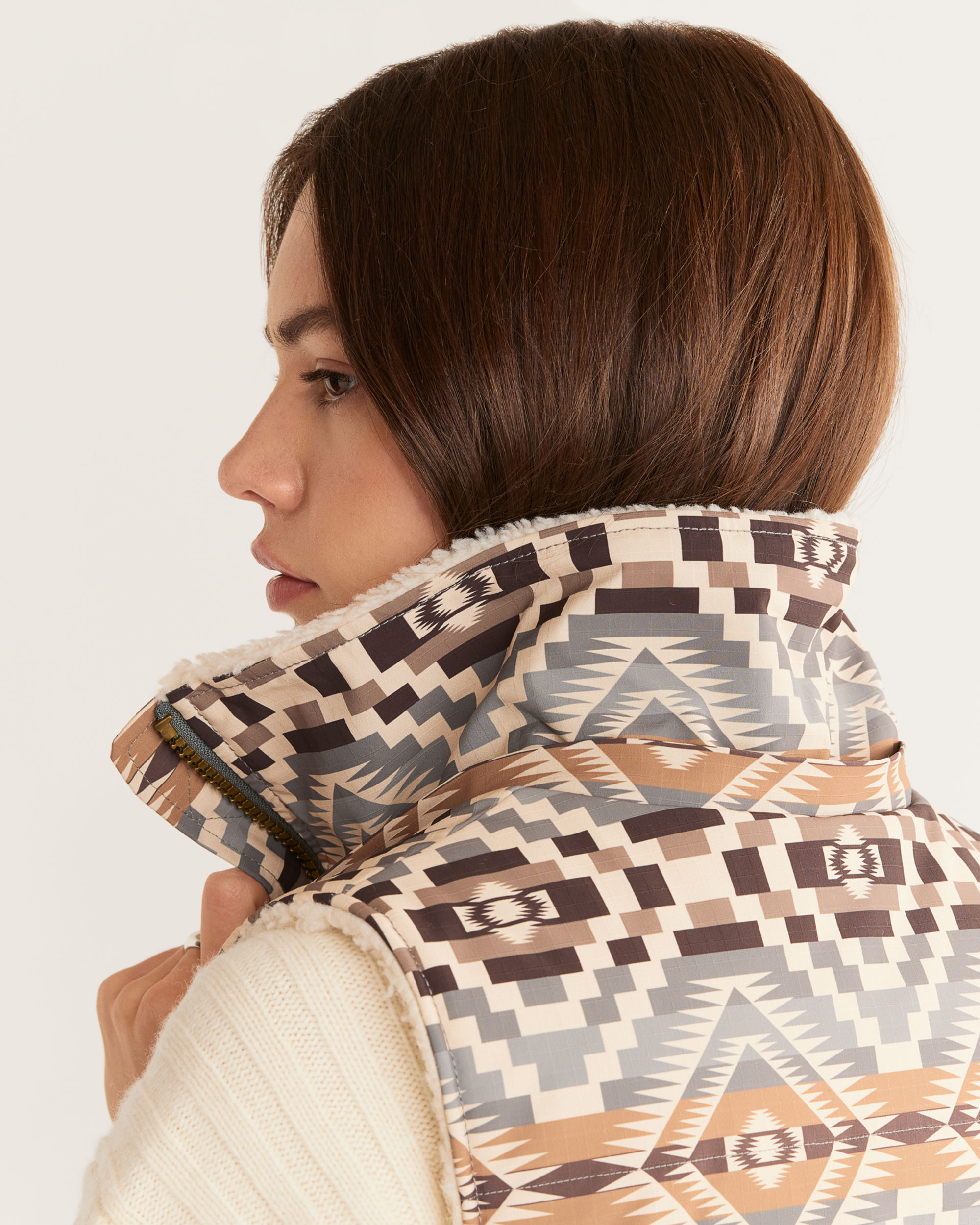 Stay Warm & Stylish in Women's Berber Fleece-Lined Vest | Pendleton
