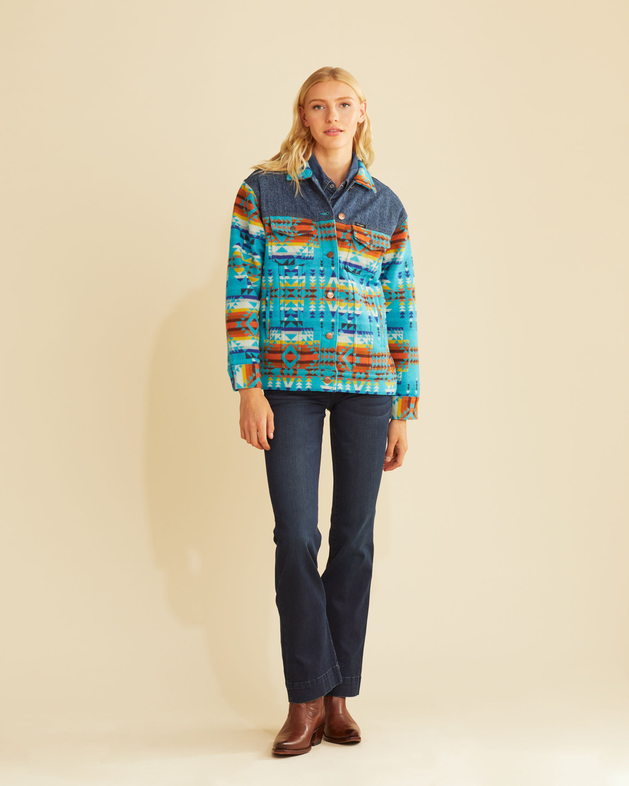Wrangler X Women's Denim/Wool Jacket | Pendleton