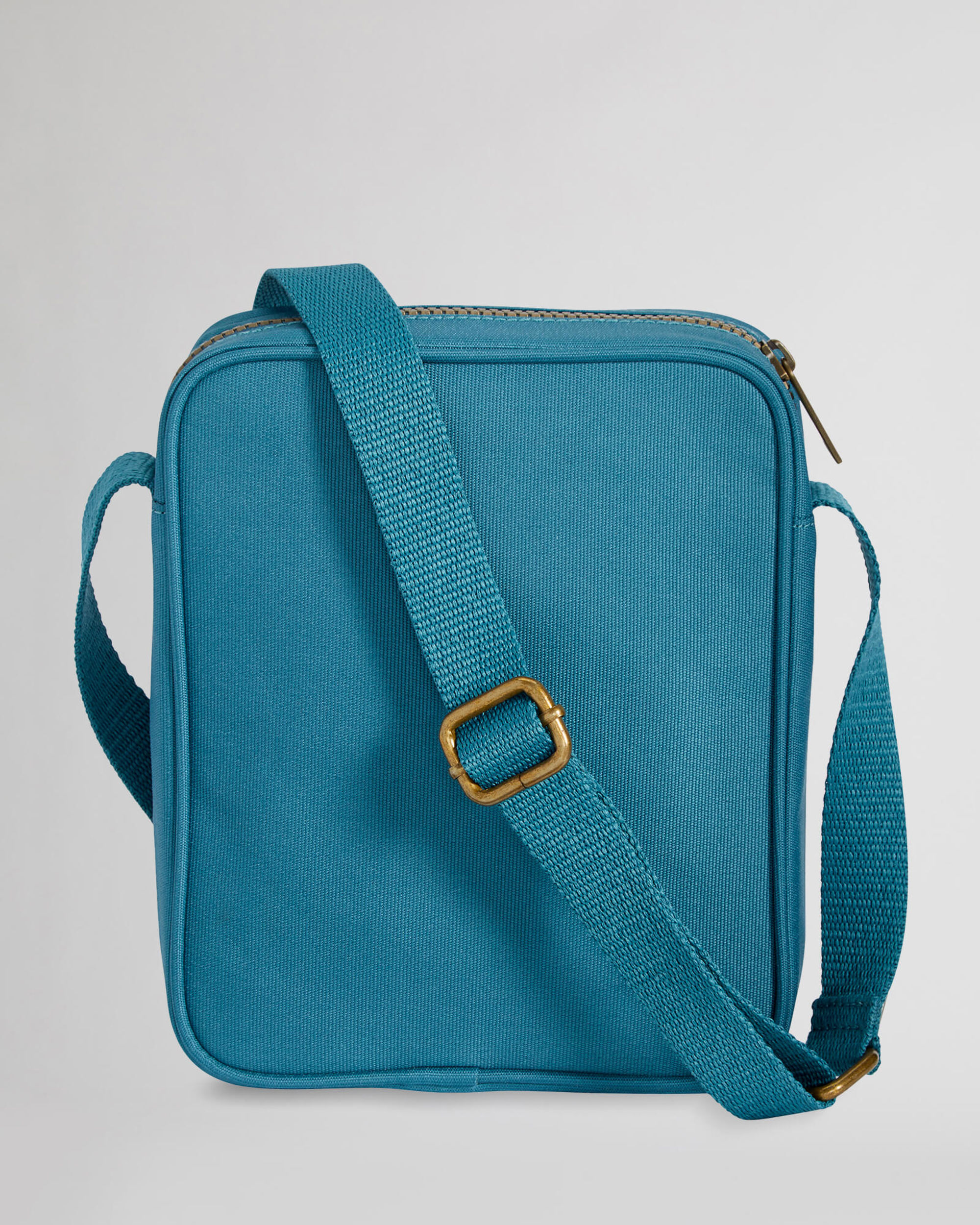 Crossbody Satchel in Turquoise & Brown Motifs