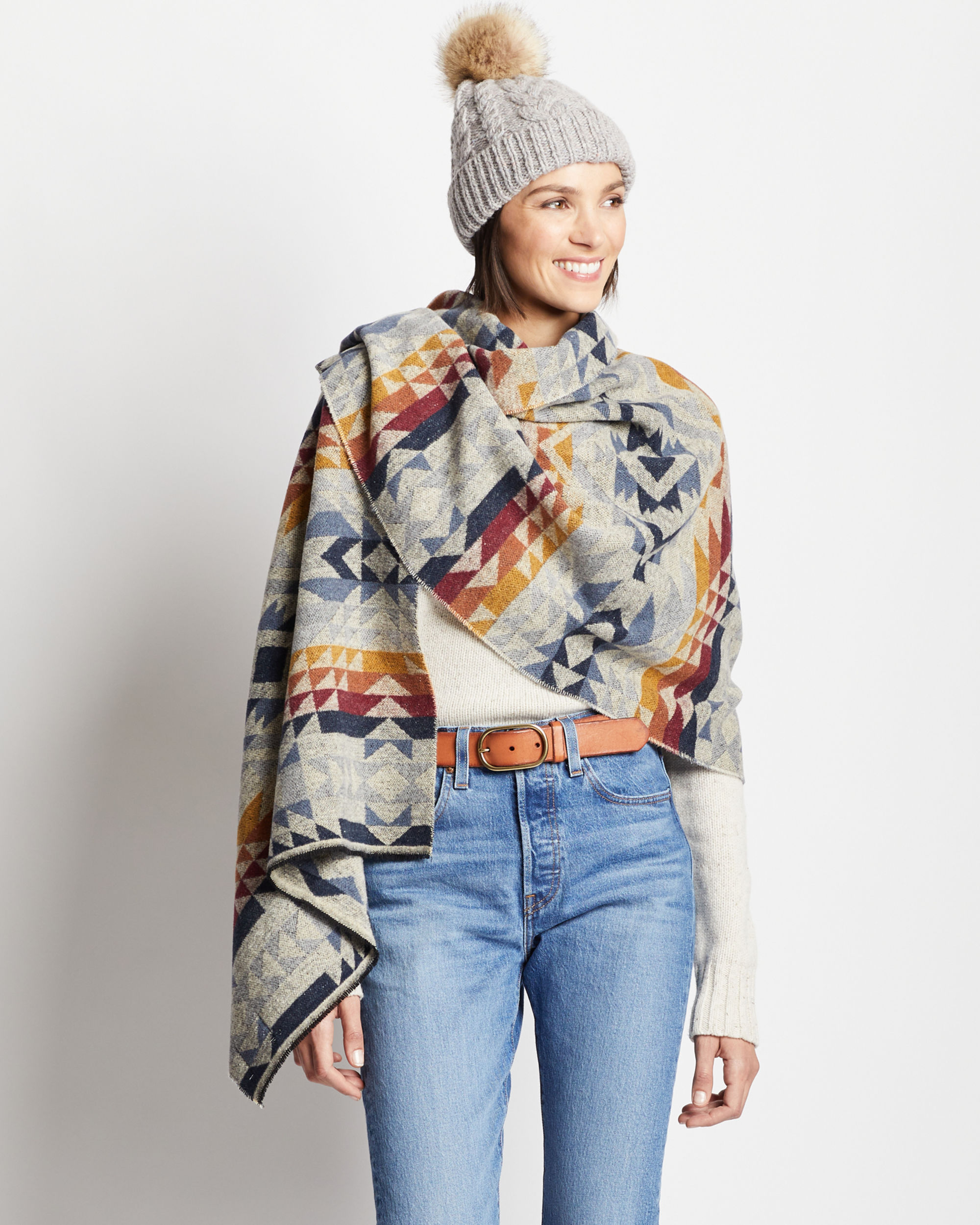 Cozy & Stylish Look with Smith Rock Wrap | Pendleton