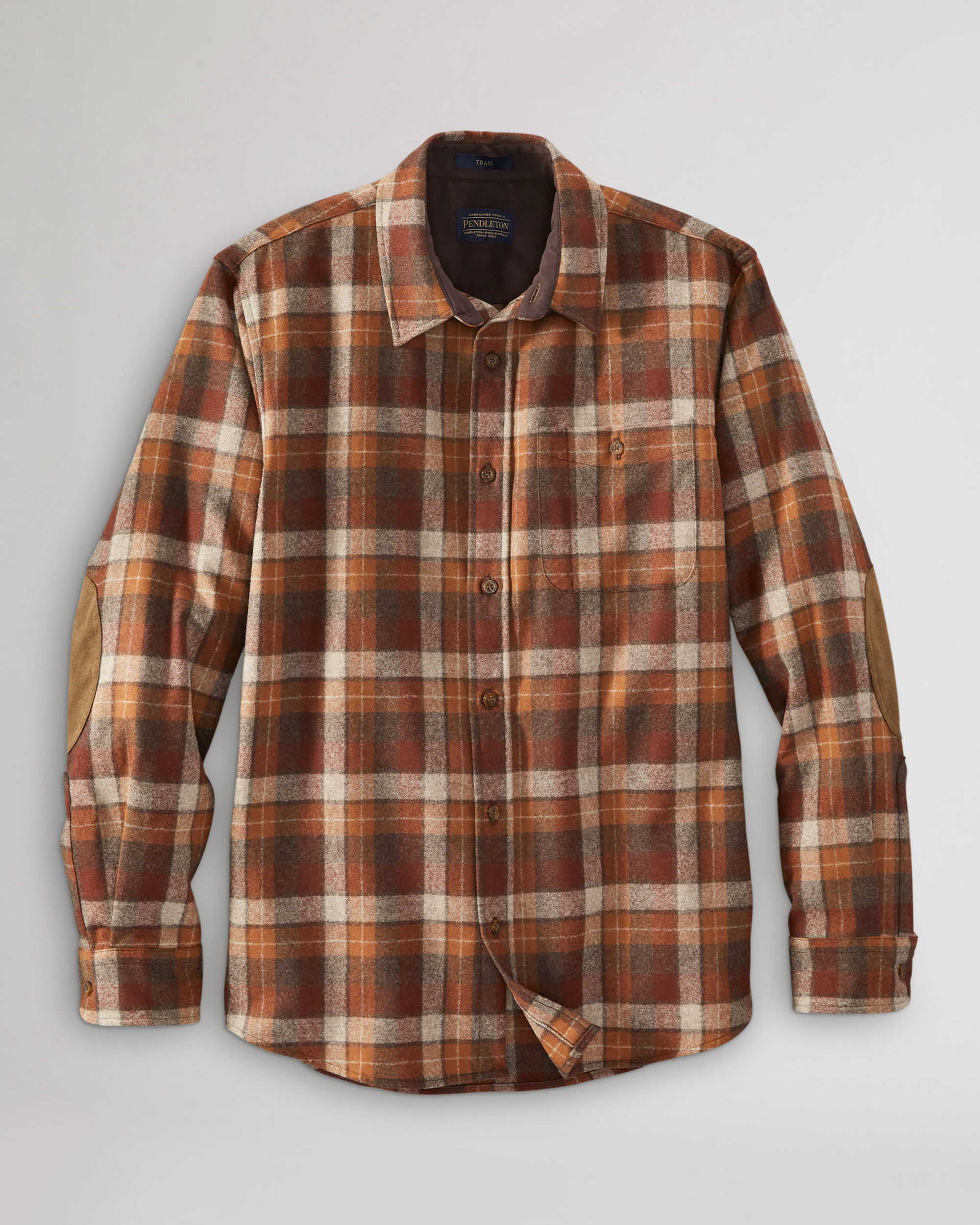 MEN'S PLAID ELBOW-PATCH TRAIL SHIRT