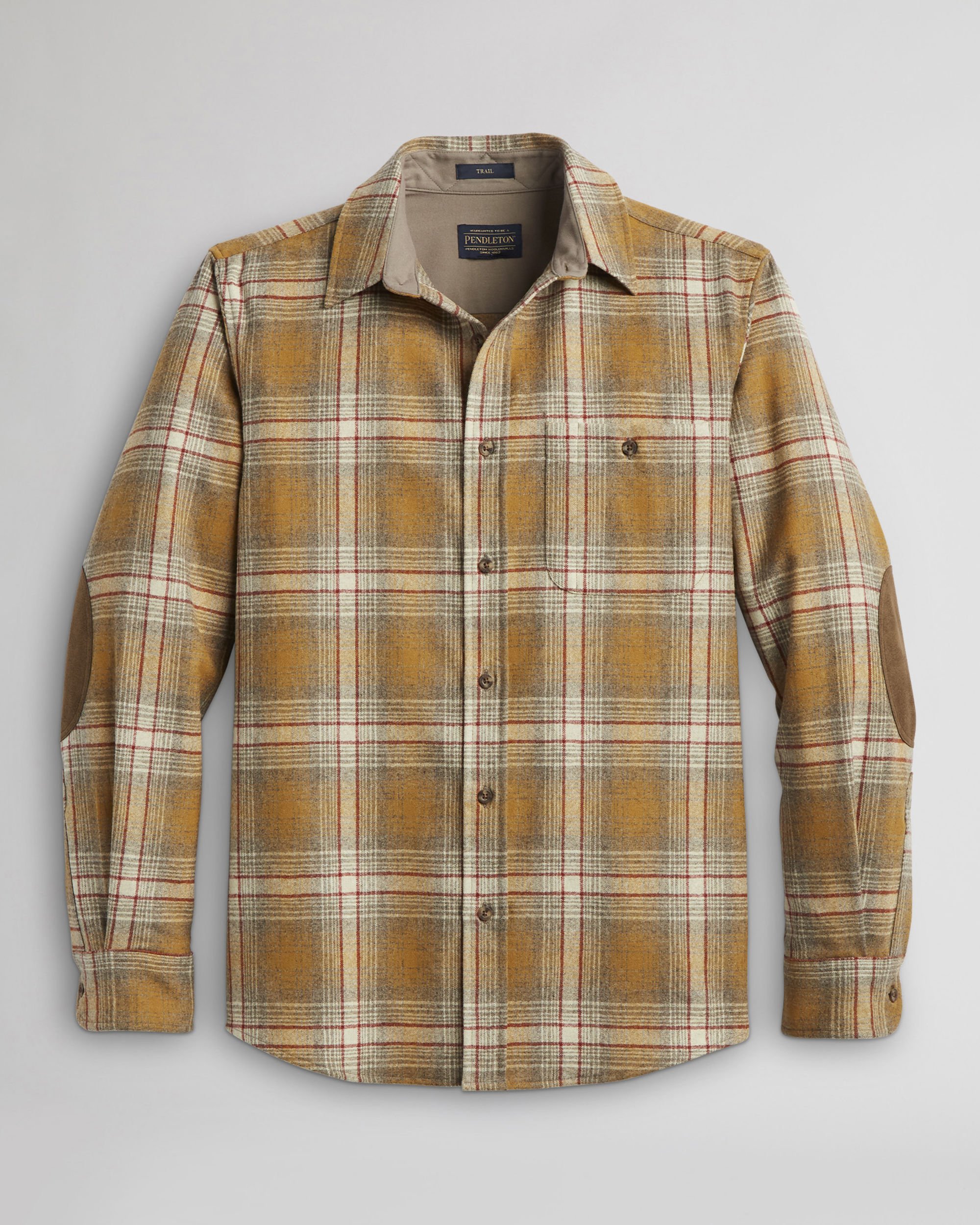 MEN'S PLAID ELBOW-PATCH TRAIL SHIRT