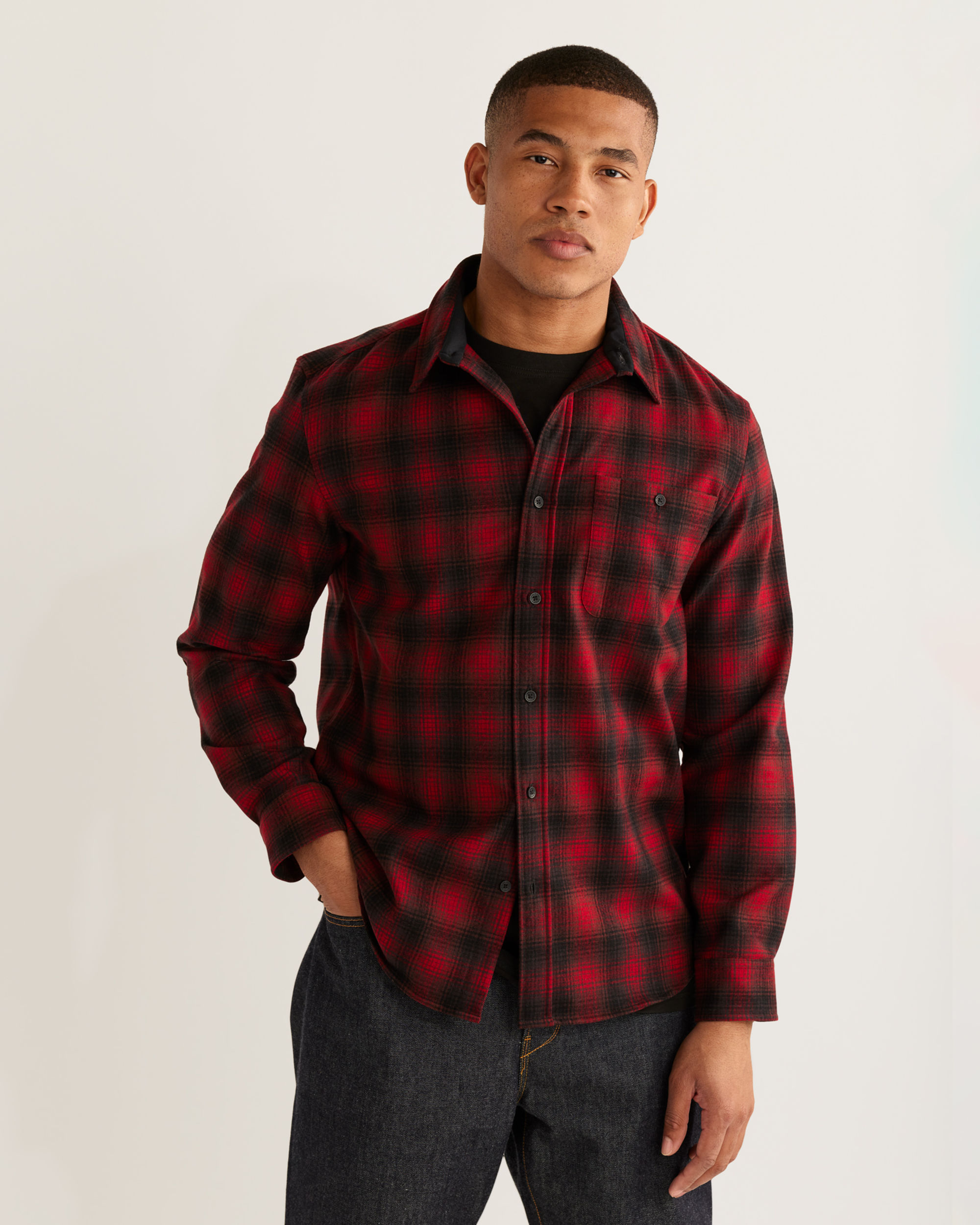 MEN'S PLAID ELBOW-PATCH TRAIL SHIRT | Pendleton