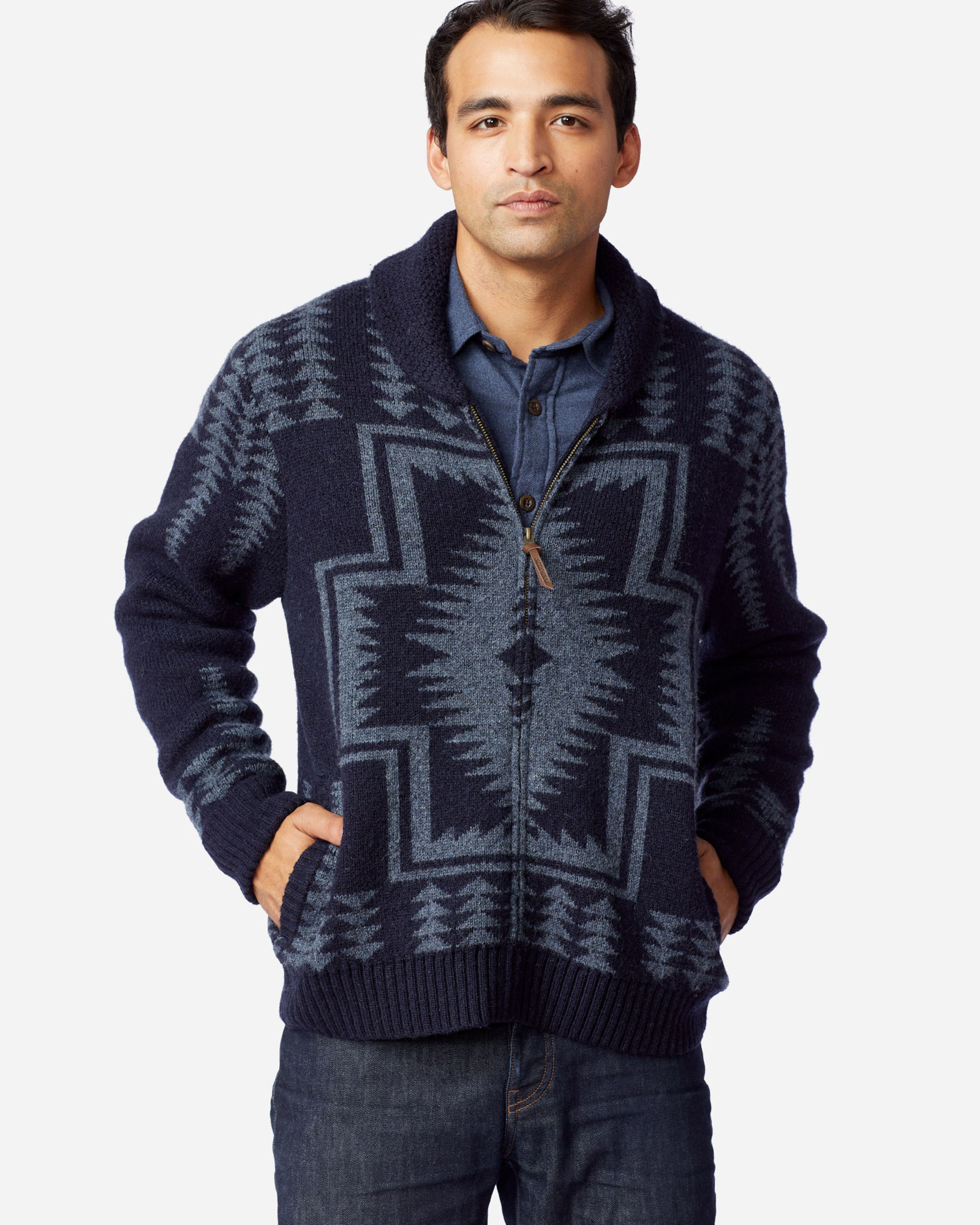 MEN'S HARDING ZIP CARDIGAN | Pendleton