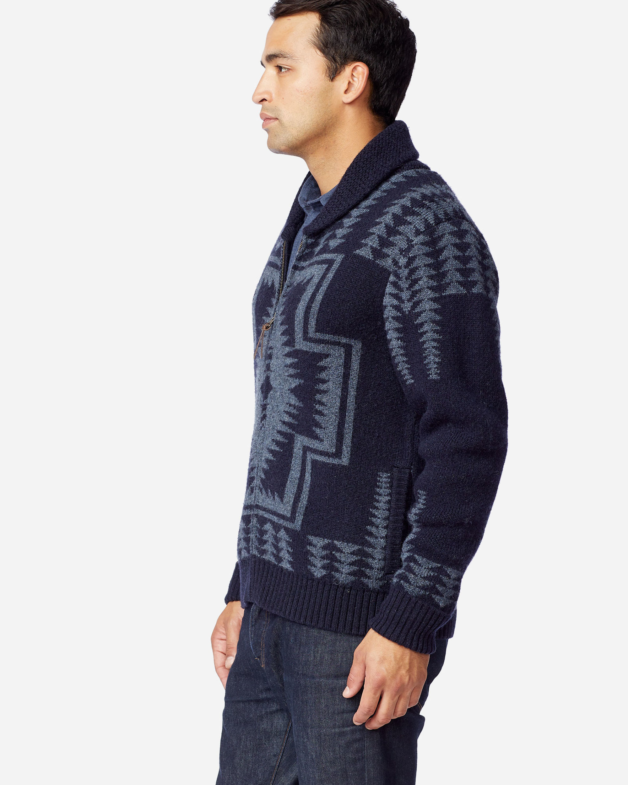 MEN'S HARDING ZIP CARDIGAN | Pendleton