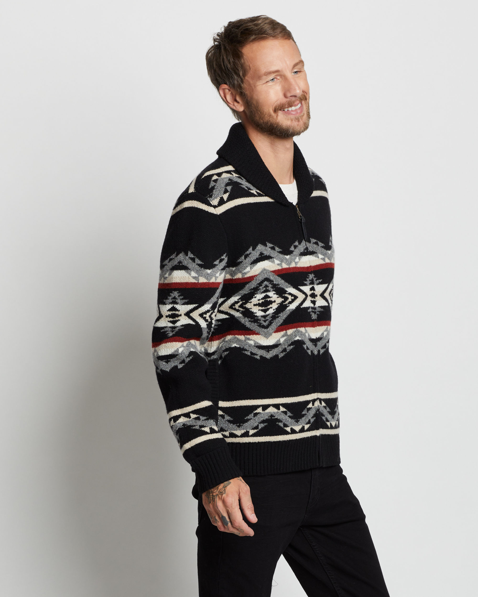 Men's Tecopa Hills Lambswool Zip Cardigan | Pendleton
