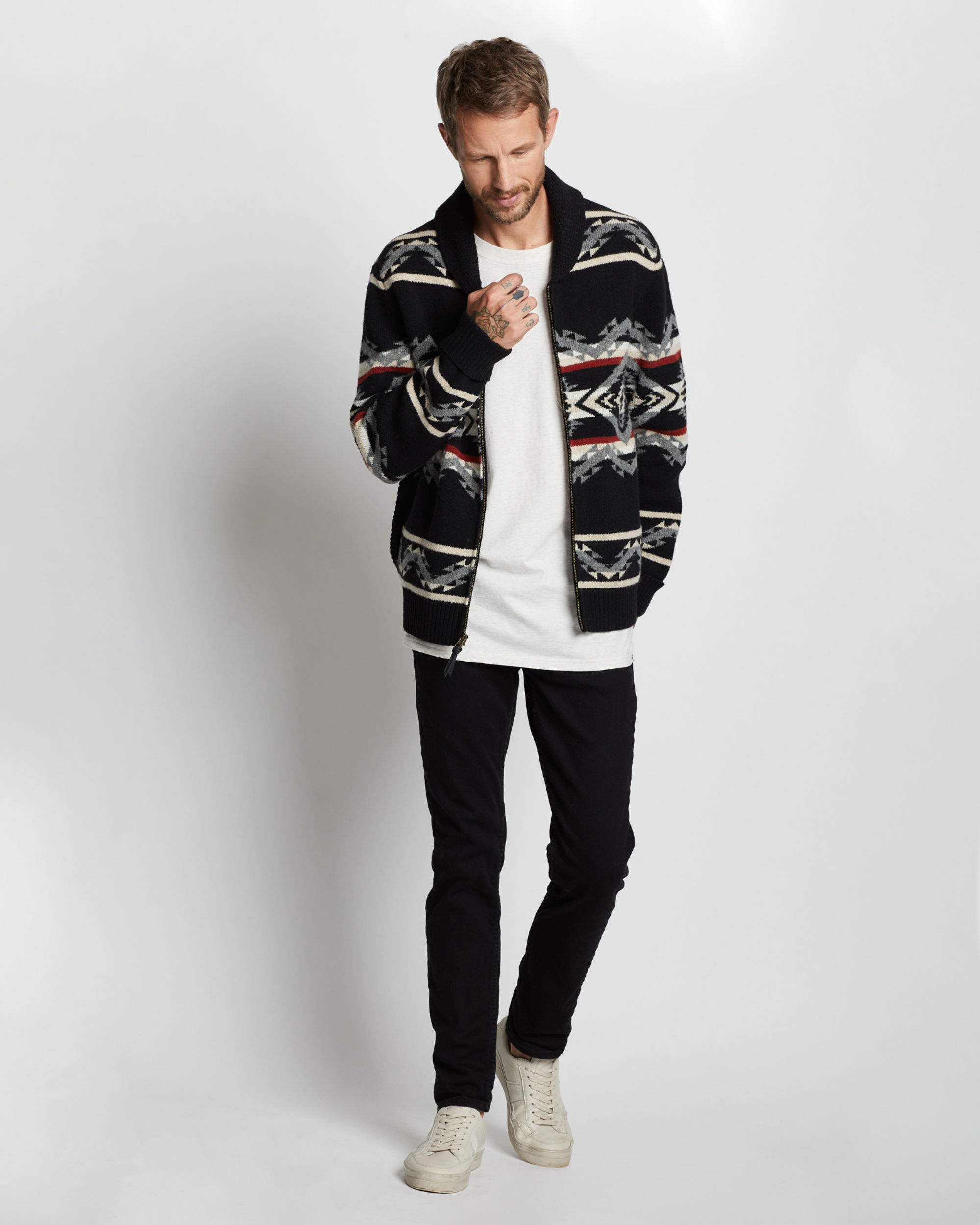 Men's Tecopa Hills Lambswool Zip Cardigan | Pendleton