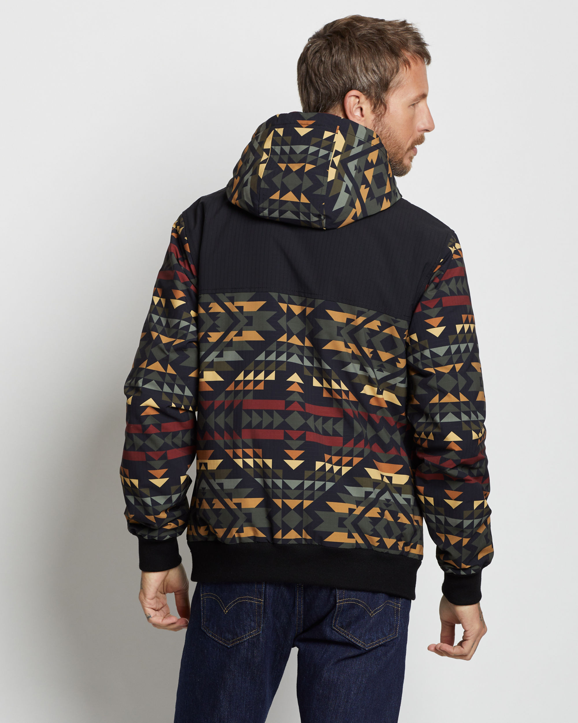 Men's Bow Pass Hooded Jacket, Black Smith Rock