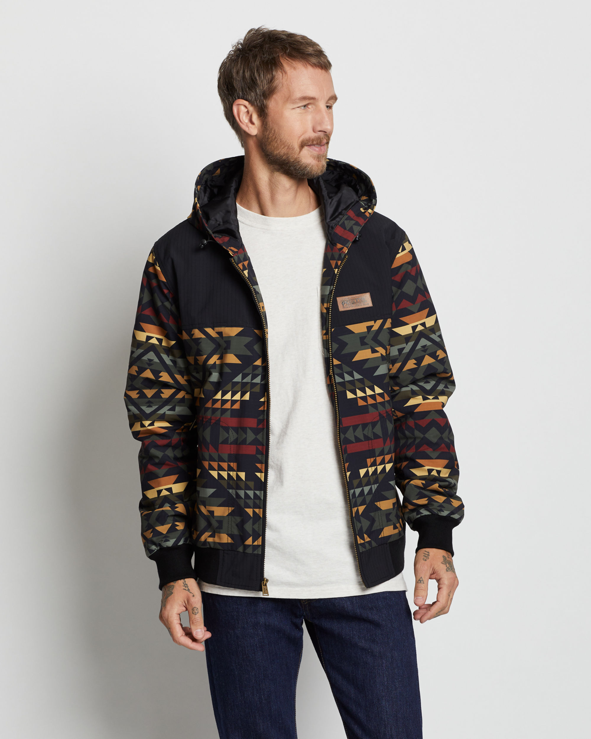 Men's Bow Pass Hooded Jacket, Black Smith Rock