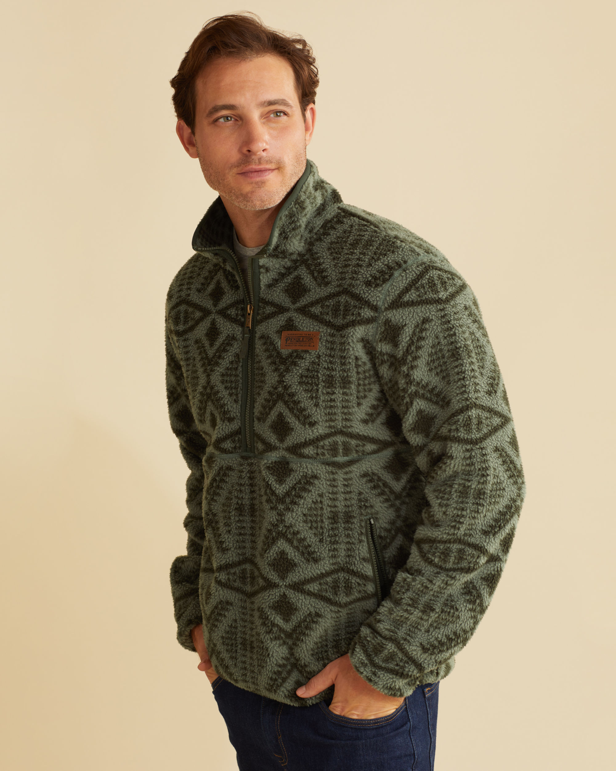 Men's Half-Zip Fleece Jacket | Pendleton