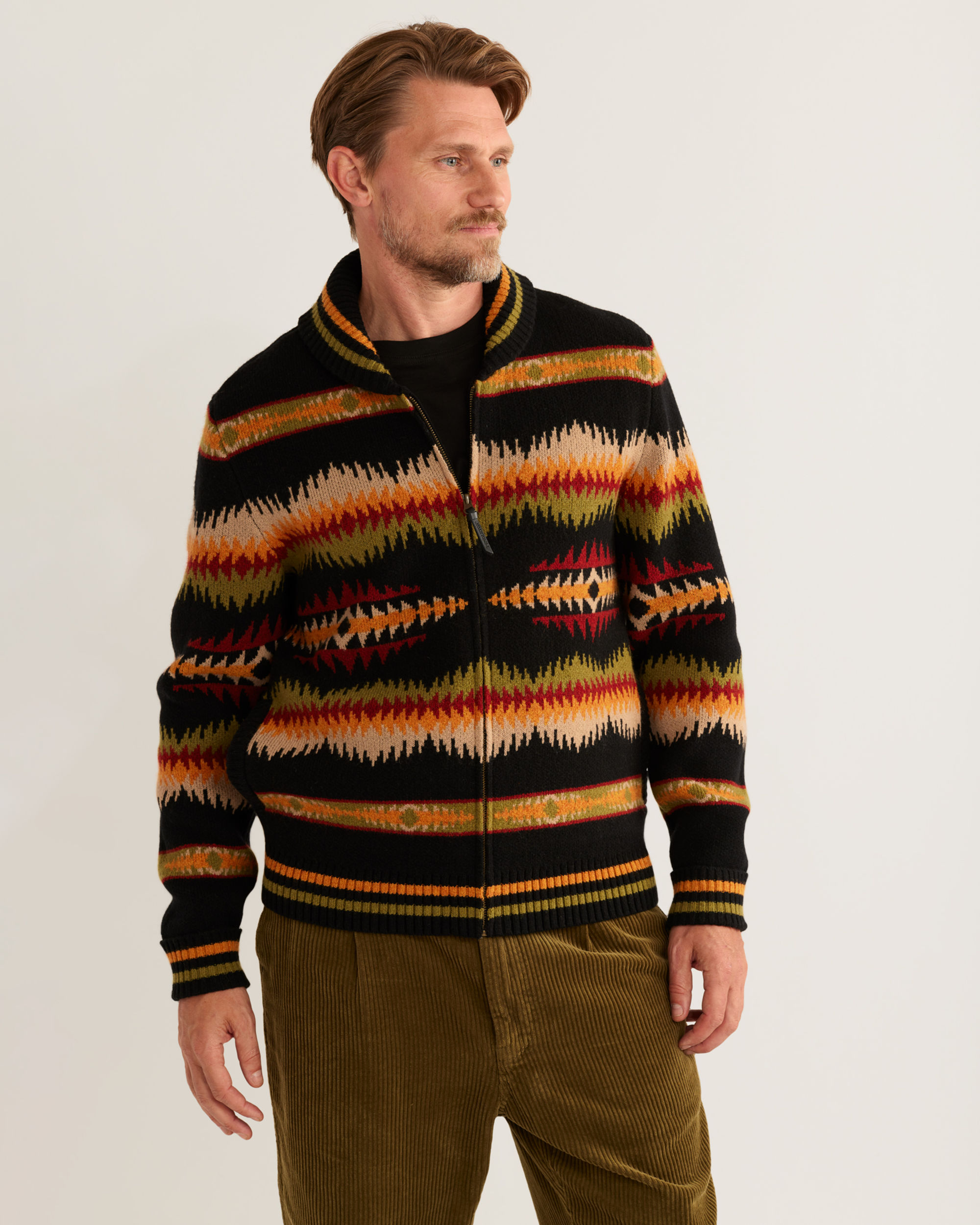 MEN'S TYE RIVER LAMBSWOOL CARDIGAN | Pendleton