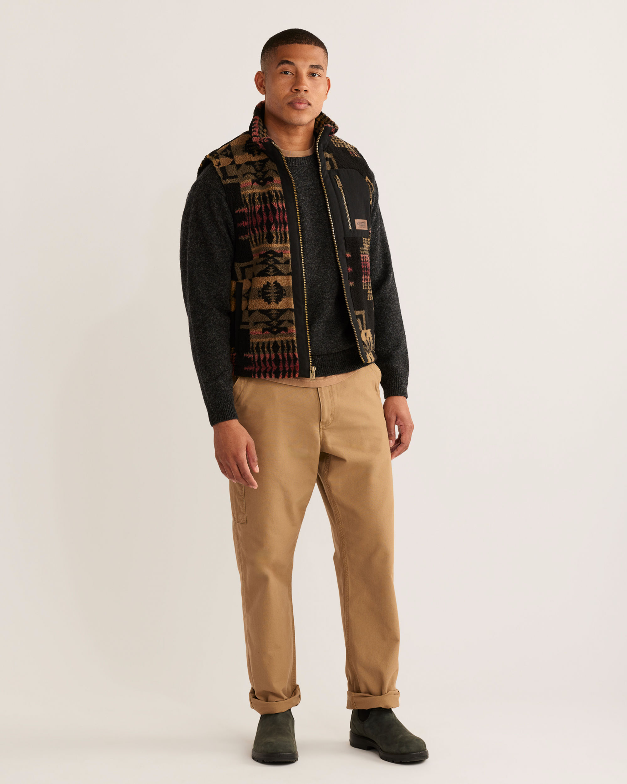 Stay Stylish with Men's Ridgeline Berber Fleece Vest | Pendleton