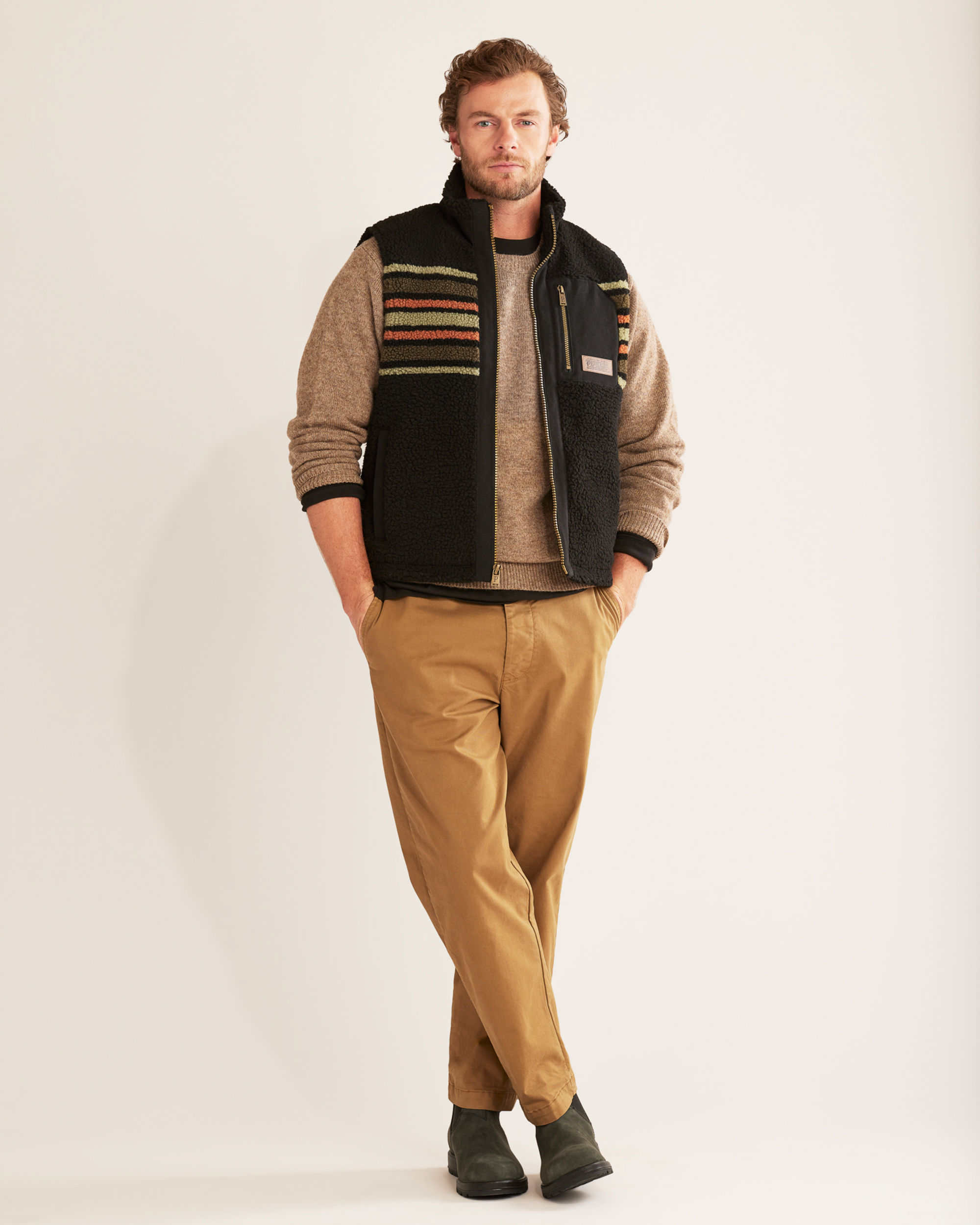 Stay Warm with Men's Ridgeline Berber Fleece Vest | Pendleton