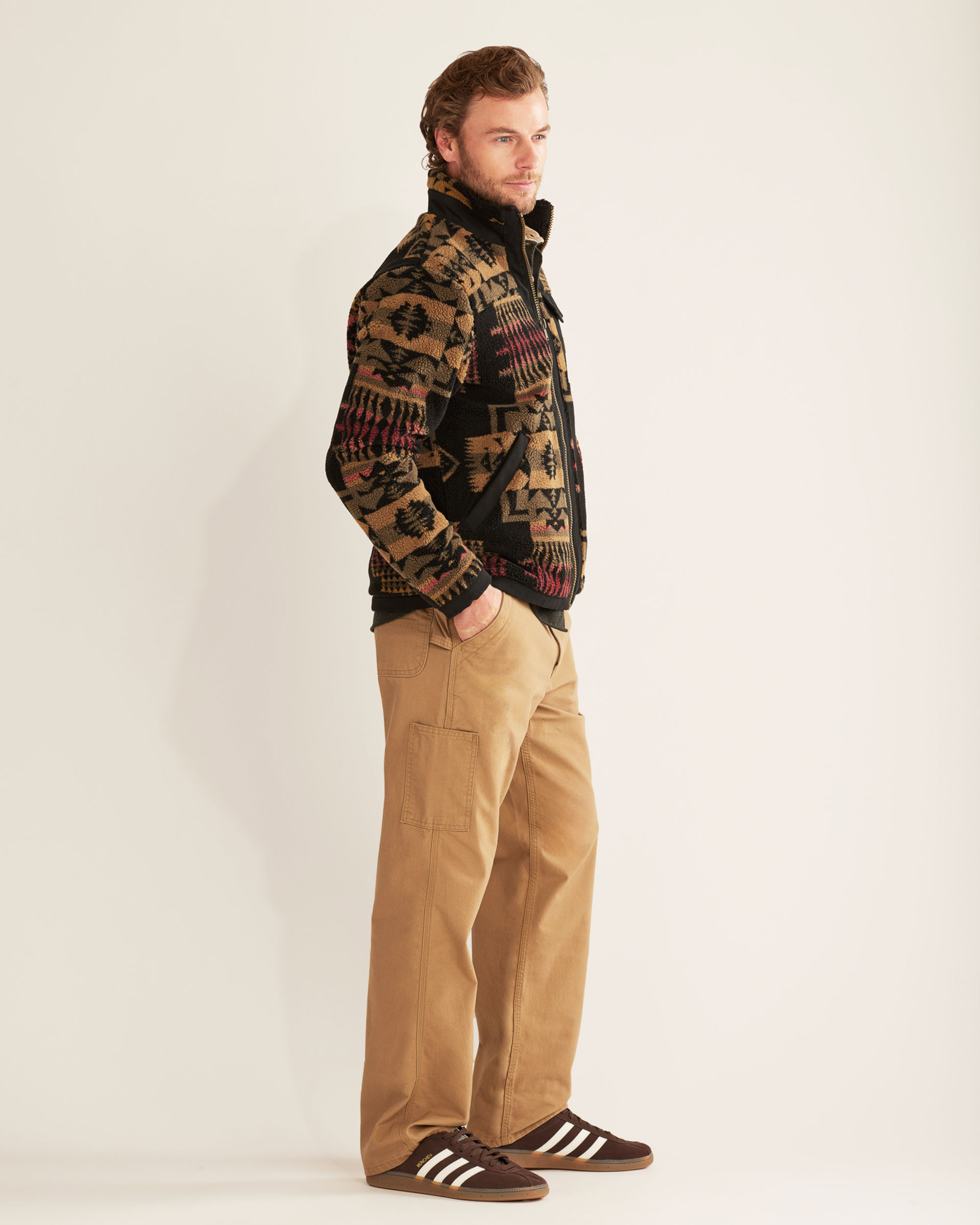 Stay Stylish in Men's Lone Fir Stand-Collar Fleece Jacket | Pendleton