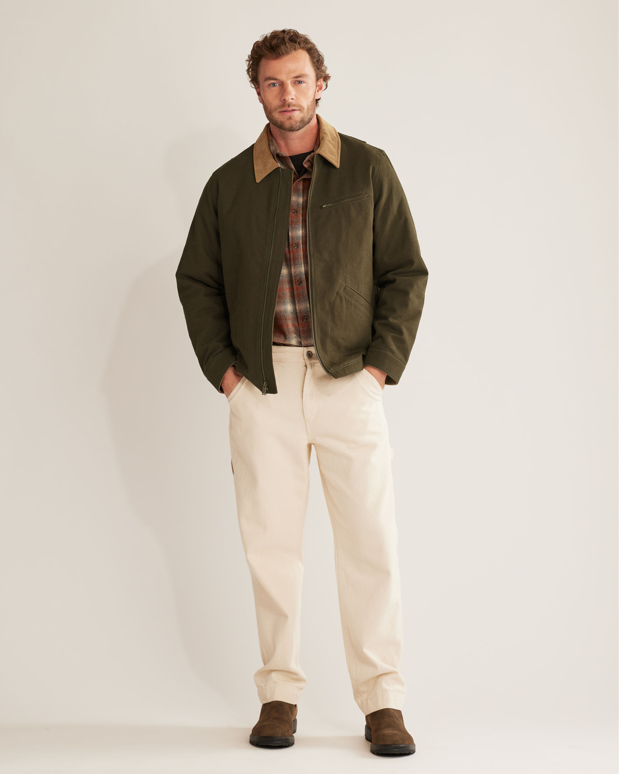 Stay Warm in the Men's Tahoma Canvas Trucker Jacket | Pendleton