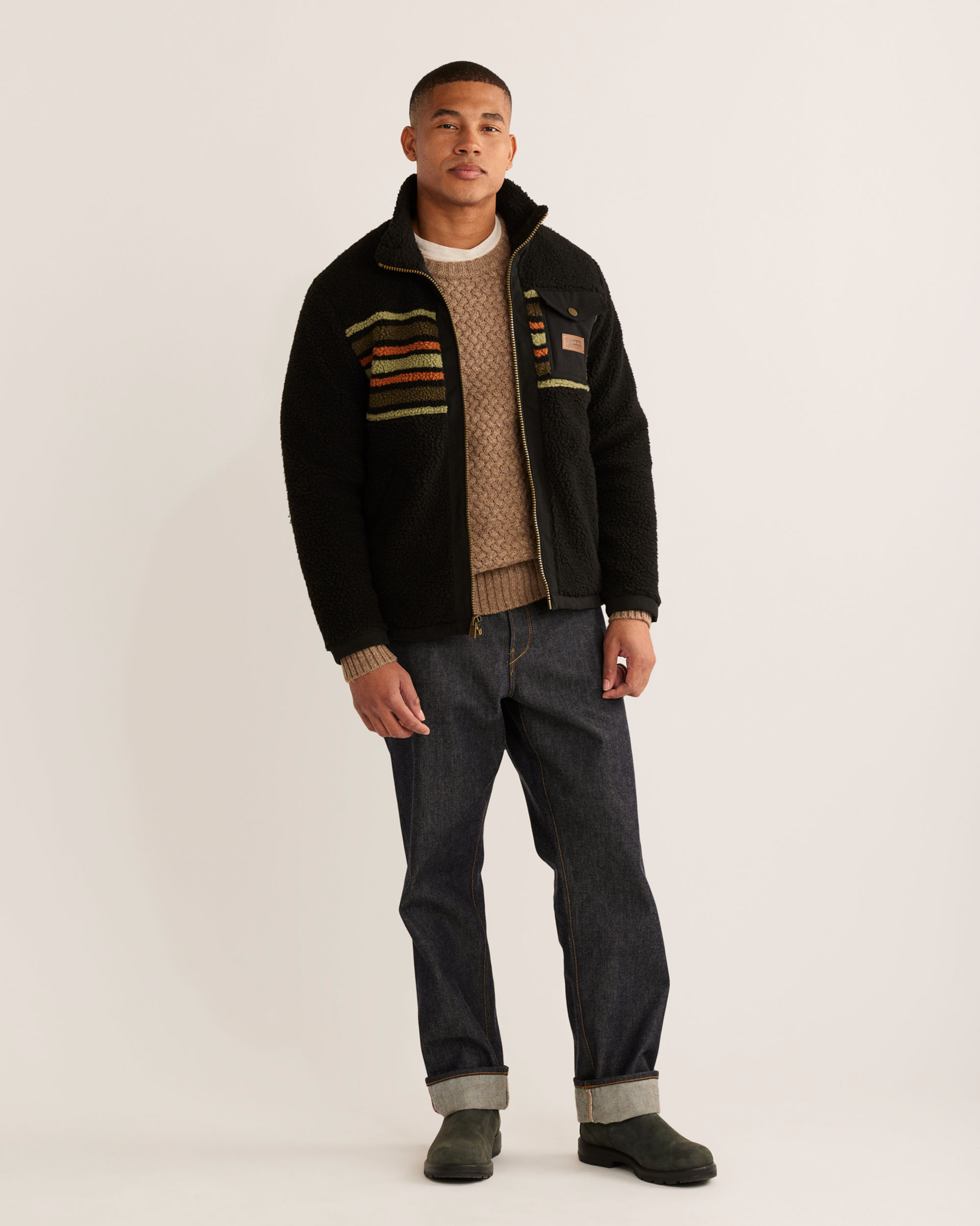 Stay Warm in Men's Lone Fir Stand-Collar Fleece Jacket | Pendleton