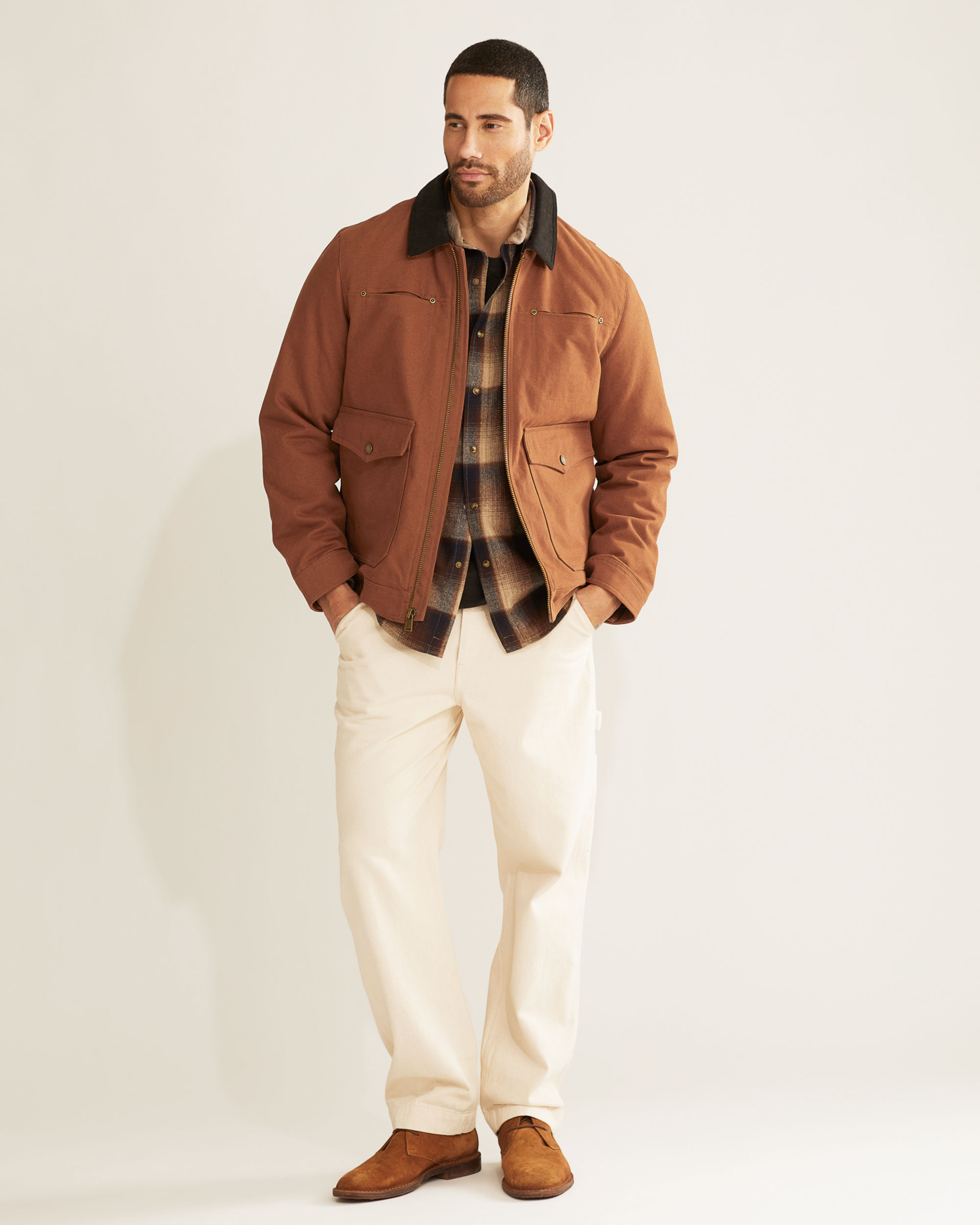 Stay Warm in the Men's Carson City Canvas Barn Coat | Pendleton Woolen ...