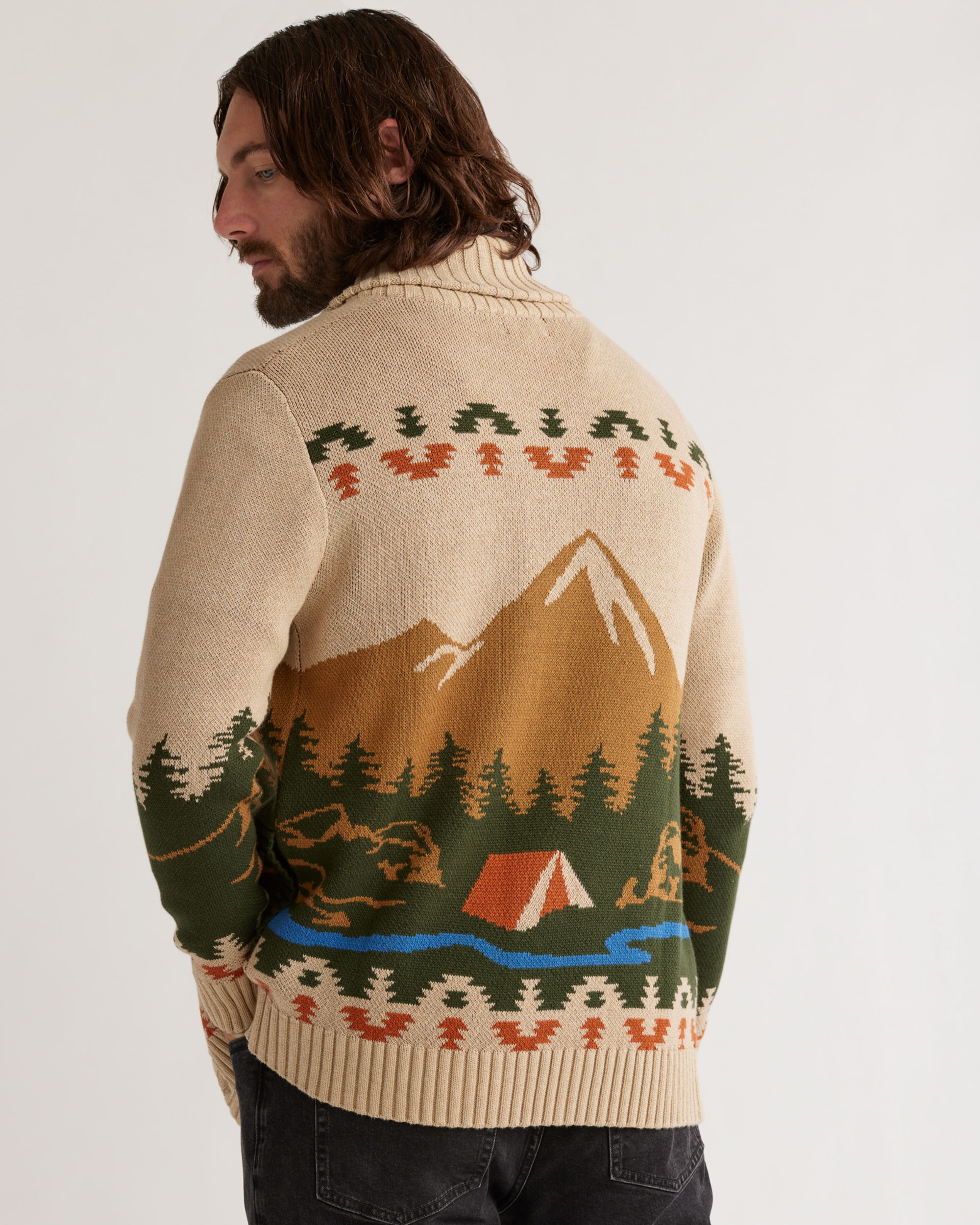 Shop Our Pendleton Men's Camp-Stitched Cotton Cardigan | Pendleton