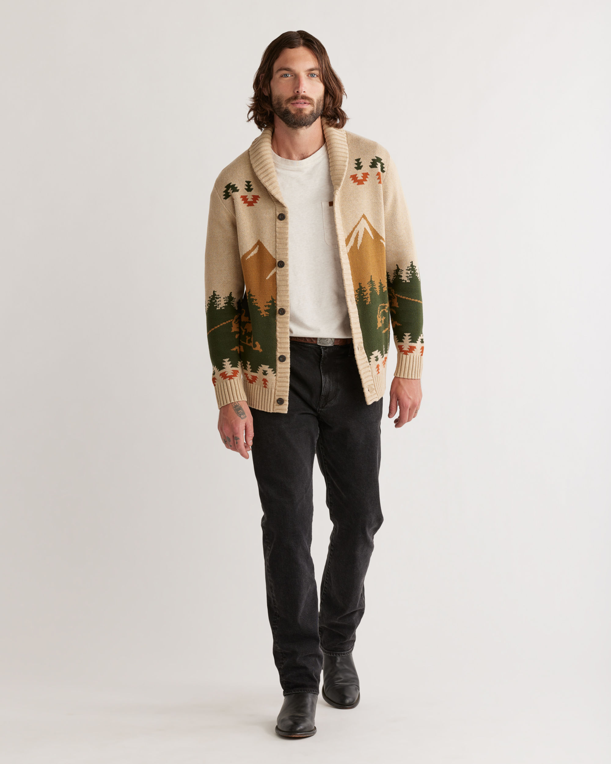 Shop Our Pendleton Men's Camp-Stitched Cotton Cardigan | Pendleton