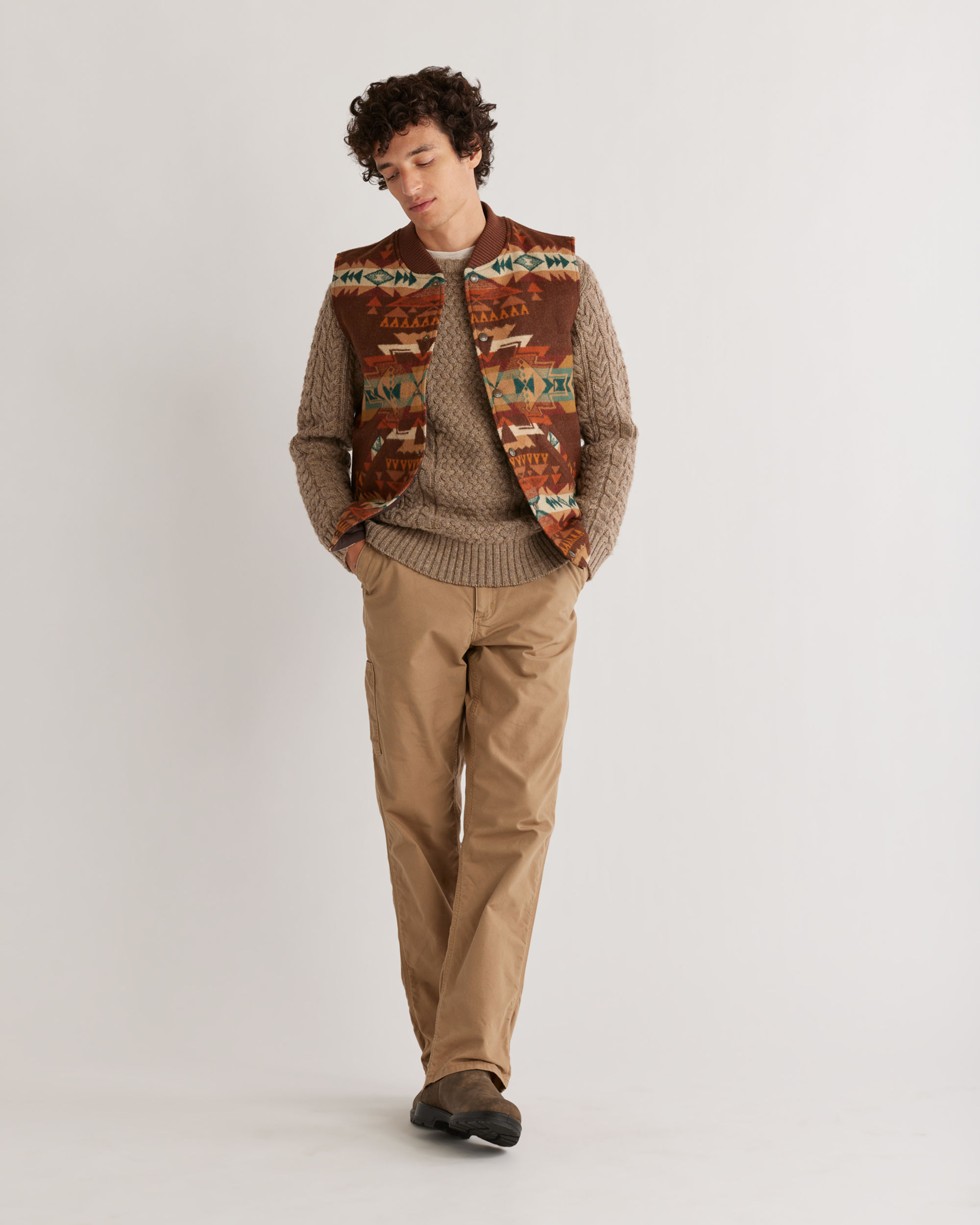 Shop Our Pendleton Men's Parkdale Quilted Snap Wool Vest | Pendleton