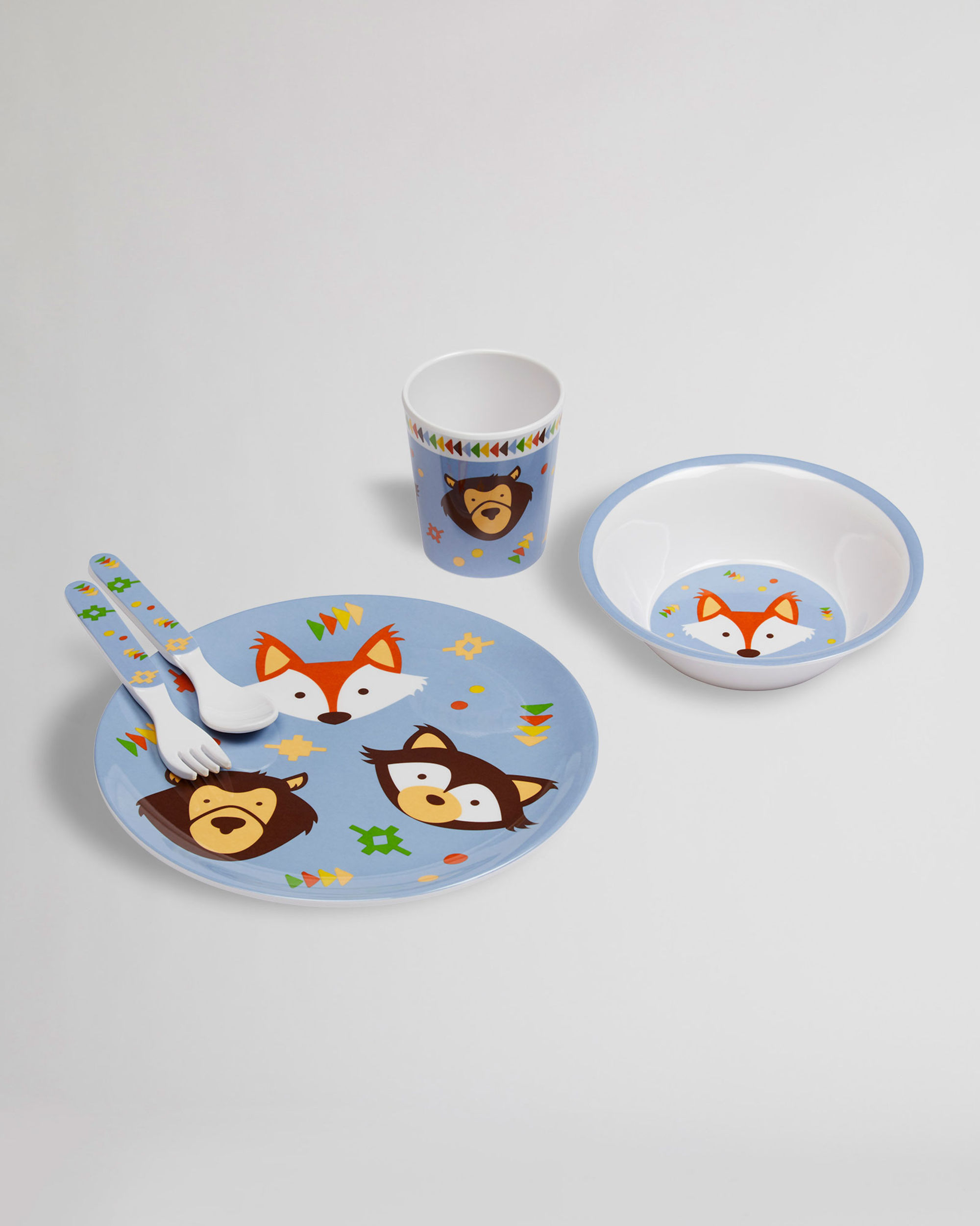 Kids' Woodland Neighbors Melamine Dish Set | Pendleton