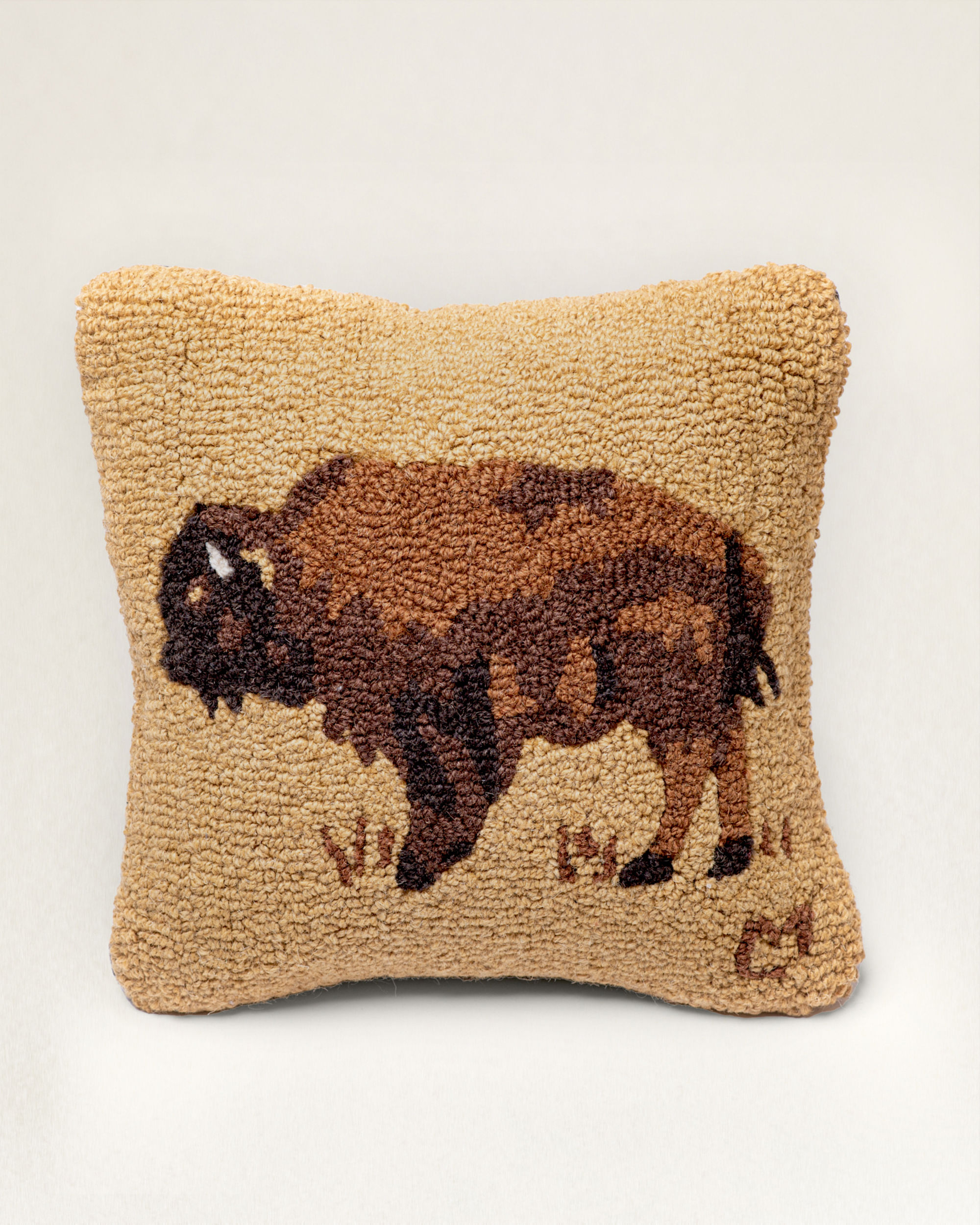 Buy Buffalo Hooked Square Pillow, Soft & Cozy Home Decor | Pendleton