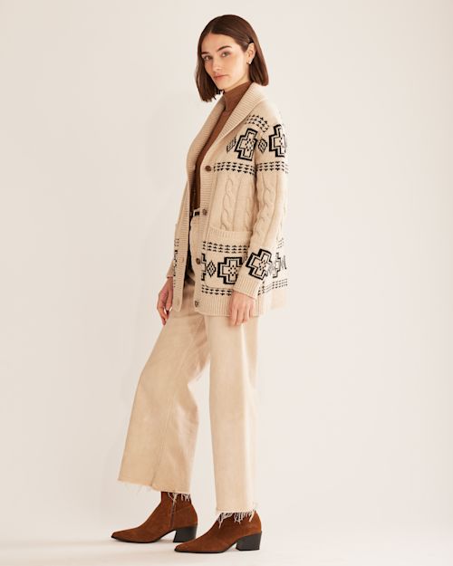 Women's Harding Lambswool Cable Cardigan | Pendleton