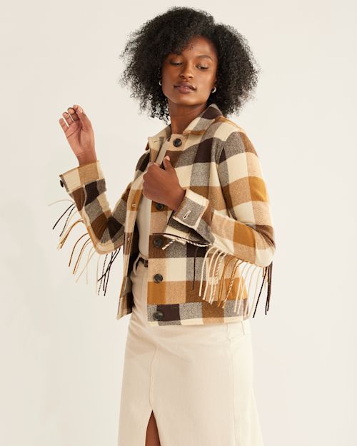 Stay Stylish & Warm in the Women's Fringe Wool Jacket | Pendleton
