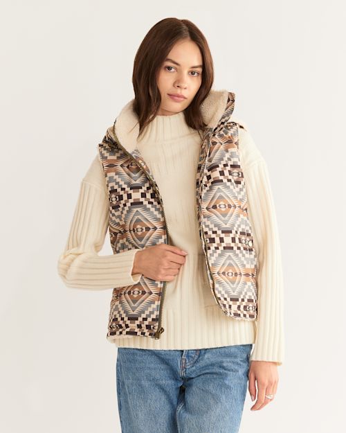 Stay Warm & Stylish in Women's Berber Fleece-Lined Vest | Pendleton