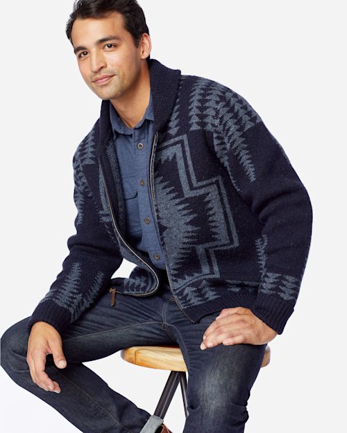 MEN'S HARDING ZIP CARDIGAN | Pendleton